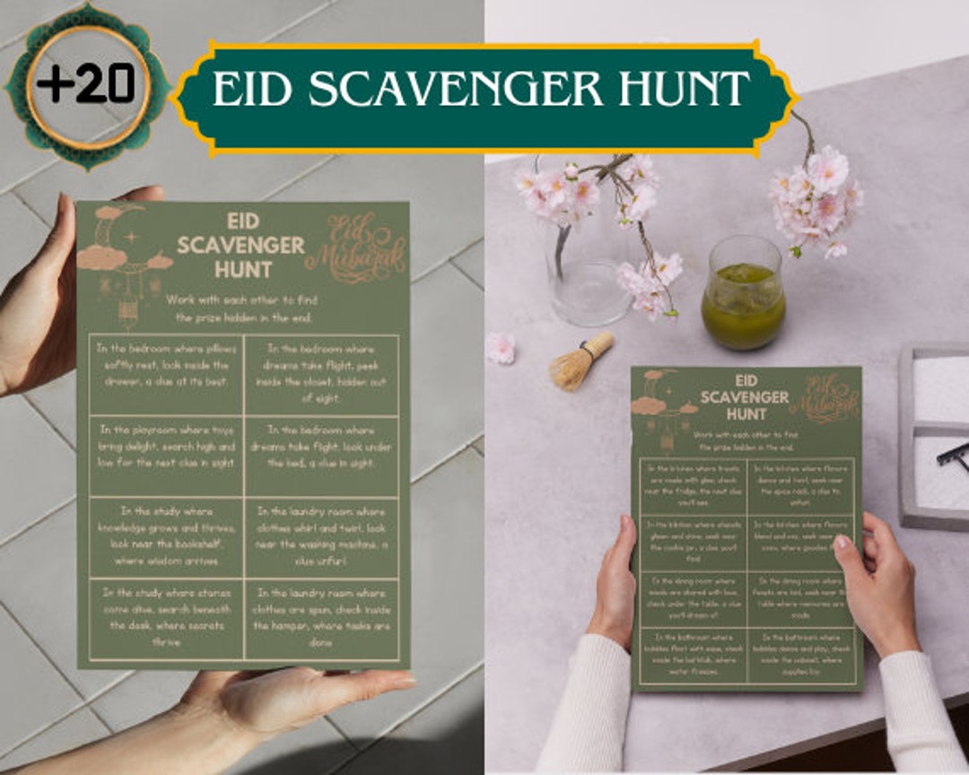 Eid Scavenger Hunt, Islamic Favors, Eid Mubarak, Eid Favors, Eid Gift ...