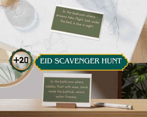 Eid Scavenger Hunt, Islamic Favors, Eid Mubarak, Eid Favors, Eid Gift ...