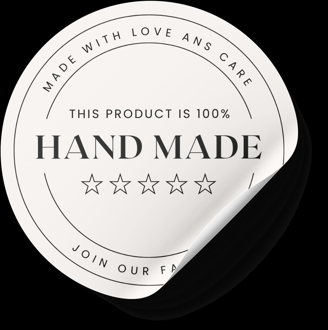 Digital Label Sticker for Handmade Products to Print On, to Make Your ...