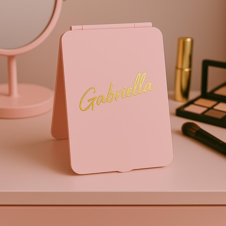 Personalized Light up Makeup Mirror: LED Travel Vanity Mirror ...