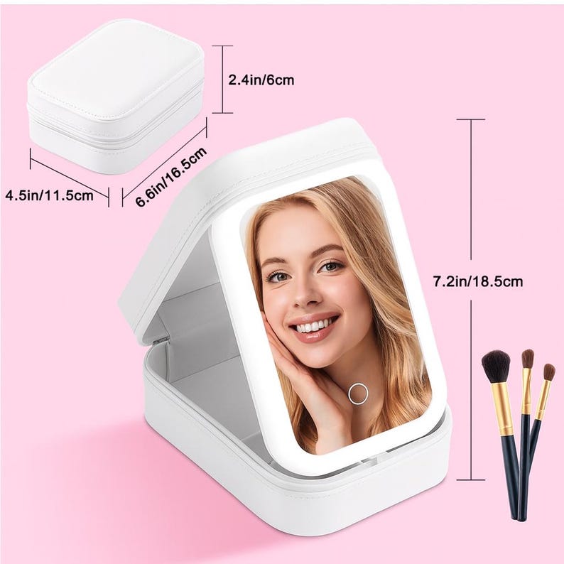Personalized Bridesmaid Proposal Lighted Makeup Gift Box: LED Travel ...
