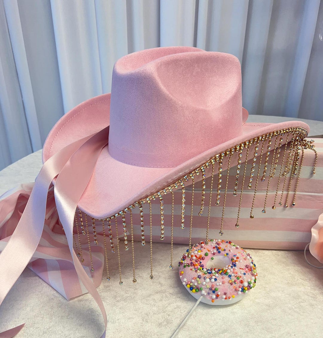 Bride Cowgirl Hat: Pearl Bachelorette Party, Bridal Shower - Etsy