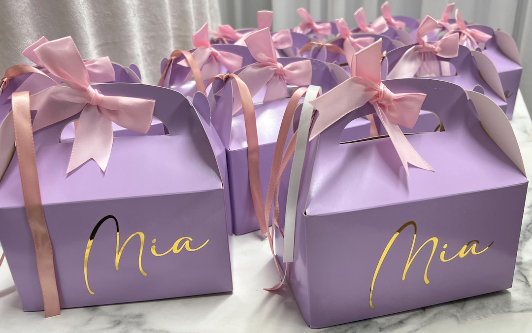 Personalized Gable Treat Boxes: Baby Shower Party Favors - Etsy