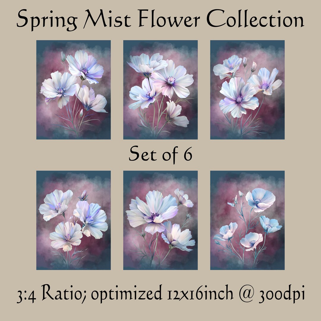 Spring Mist Flower Set - Etsy