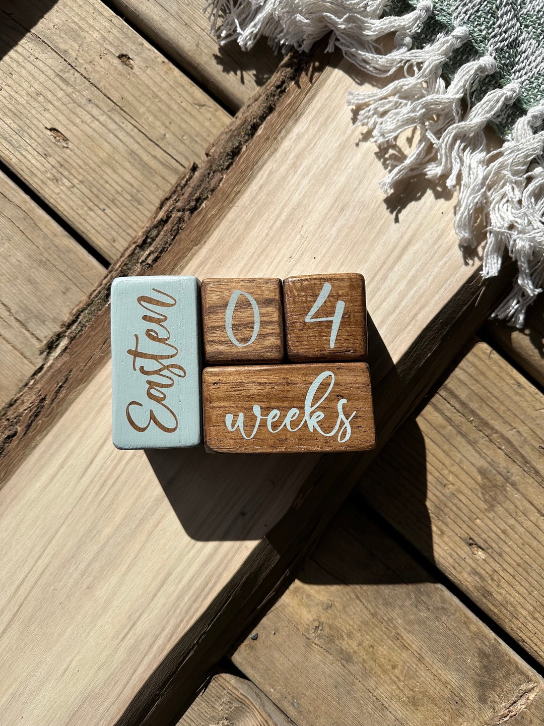 Personalized Milestone Age Blocks Custom Baby Shower Gift Milestone ...