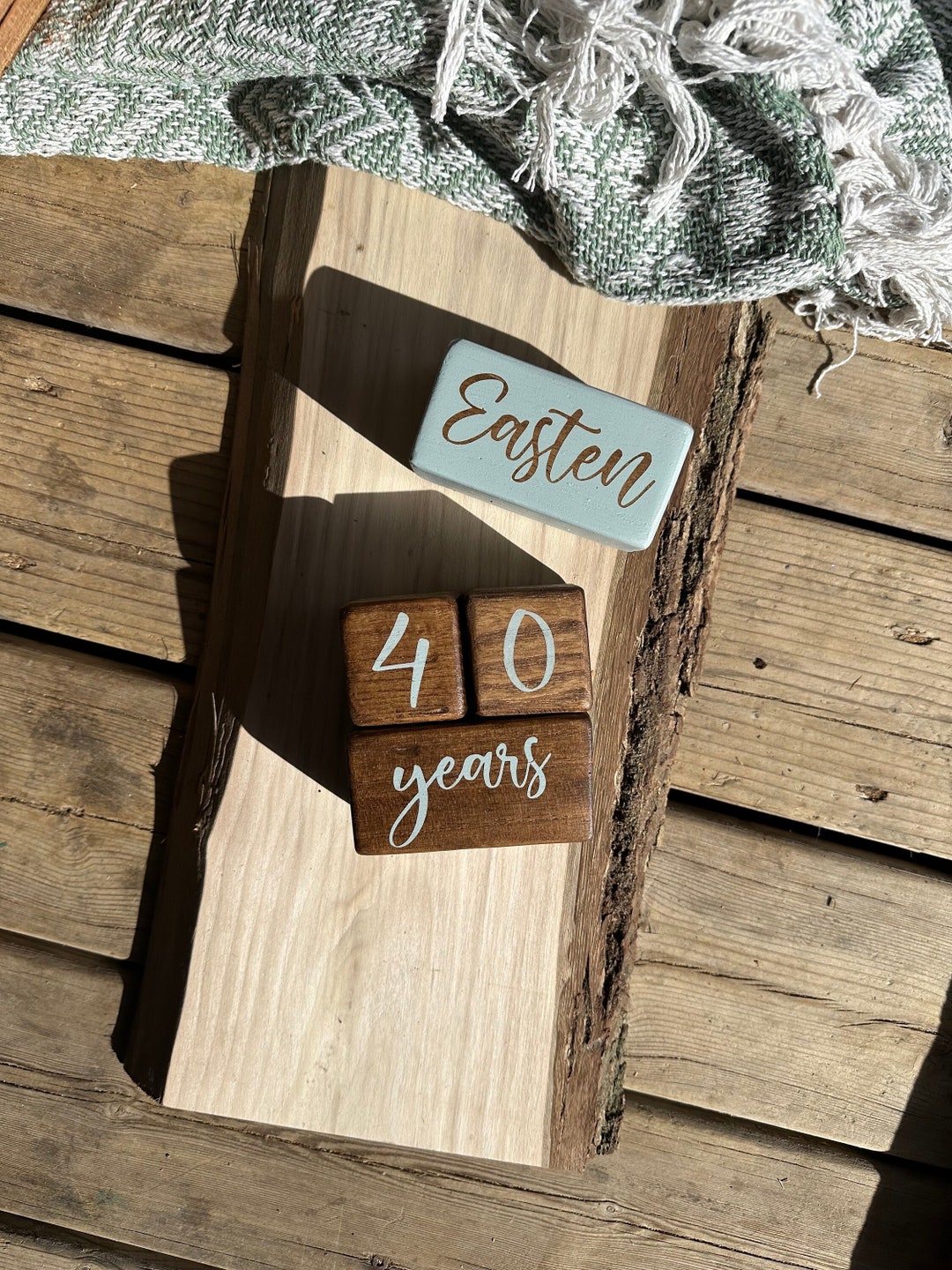 Personalized Milestone Age Blocks Custom Baby Shower Gift Milestone ...