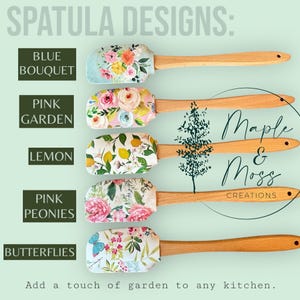 Personalized Engraved Spatula | Wood and Silicone Scraper ...