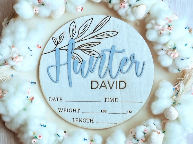 Birth Stats Sign for Hospital Hospital Door Sign Boy Hospital Name Sign ...