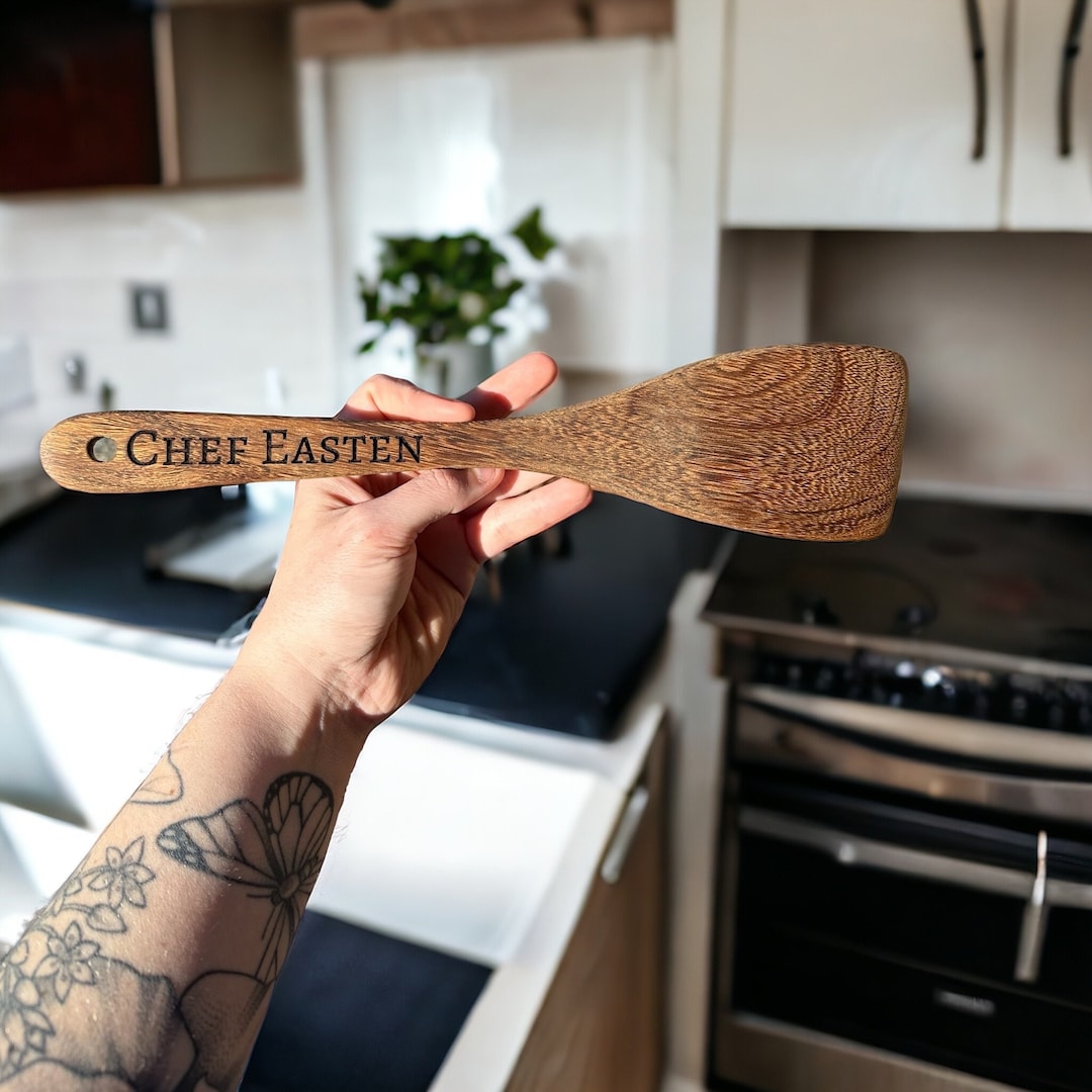 Personalized Engraved Spatula | Wood Scraper | Housewarming Gift ...