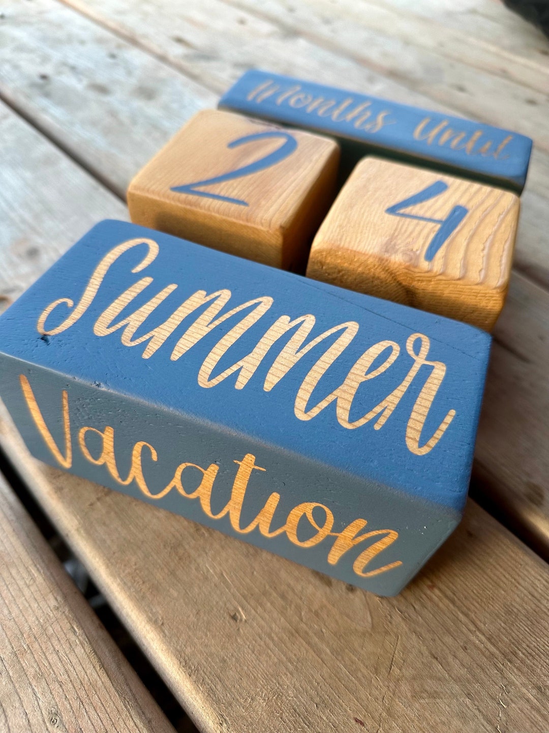 Countdown Blocks Cedar Blocks Christmas Countdown Blocks Countdown ...