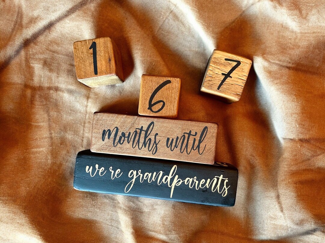 Countdown Grandparents | Countdown to Baby | Custom Baby Shower Gift ...
