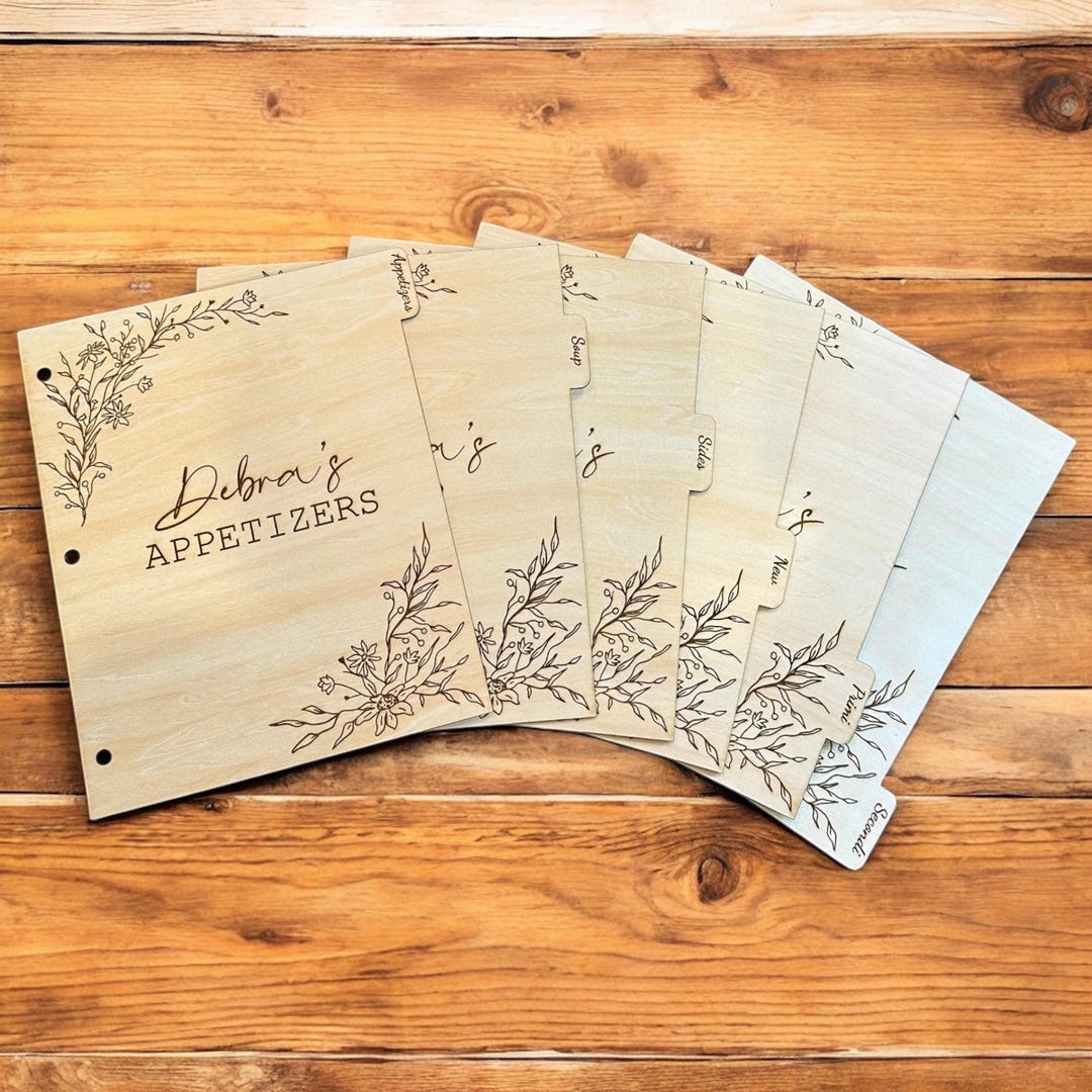 Personalized Recipe Dividers | Recipe Divider for 3 Ring Binder ...