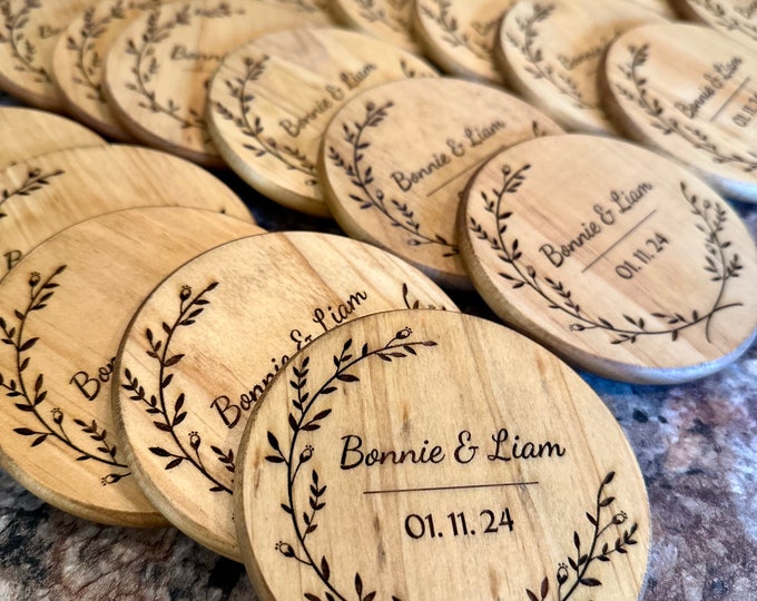 Personalized Wooden Coasters Gift Set | Engraved Housewarming Gift ...