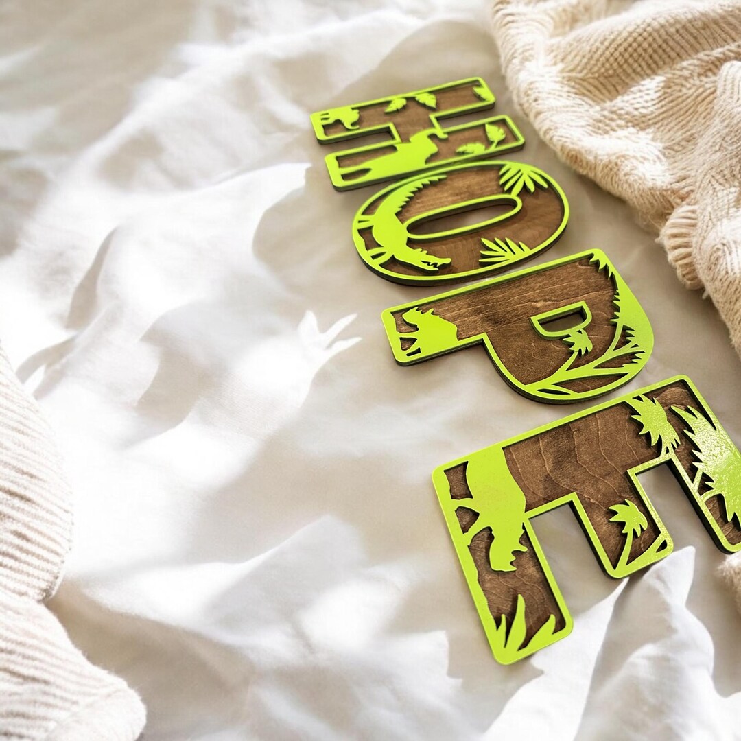 Cute Safari Animals Name Sign | Nursery Name Signs Safari | Safari Baby ...