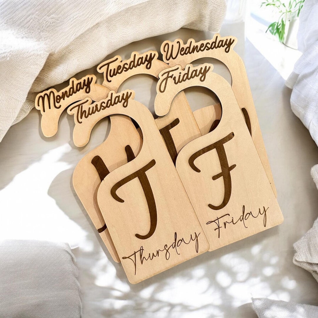 Closet Dividers Days of the Week | Days of the Week Hangers | Closet ...