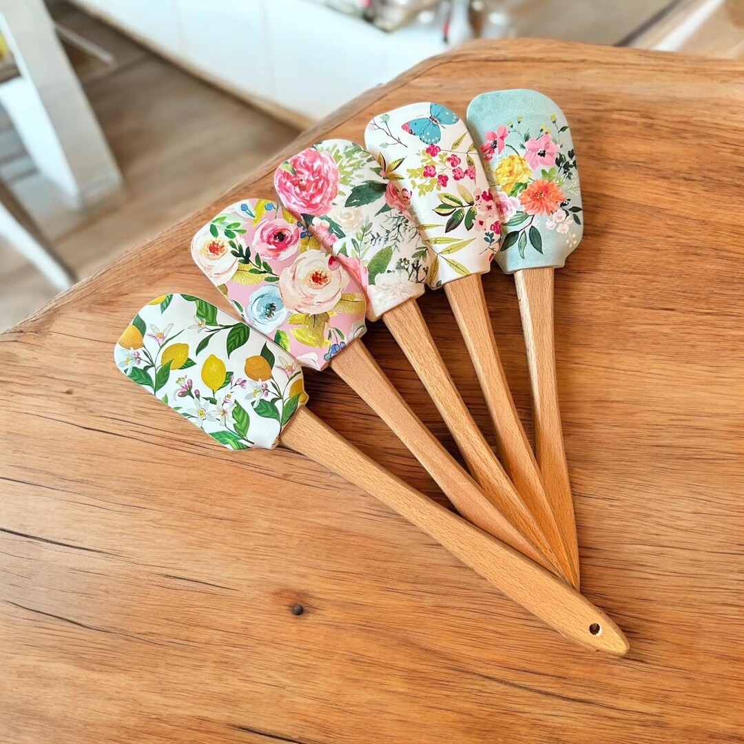 Personalized Engraved Spatula | Wood and Silicone Scraper ...