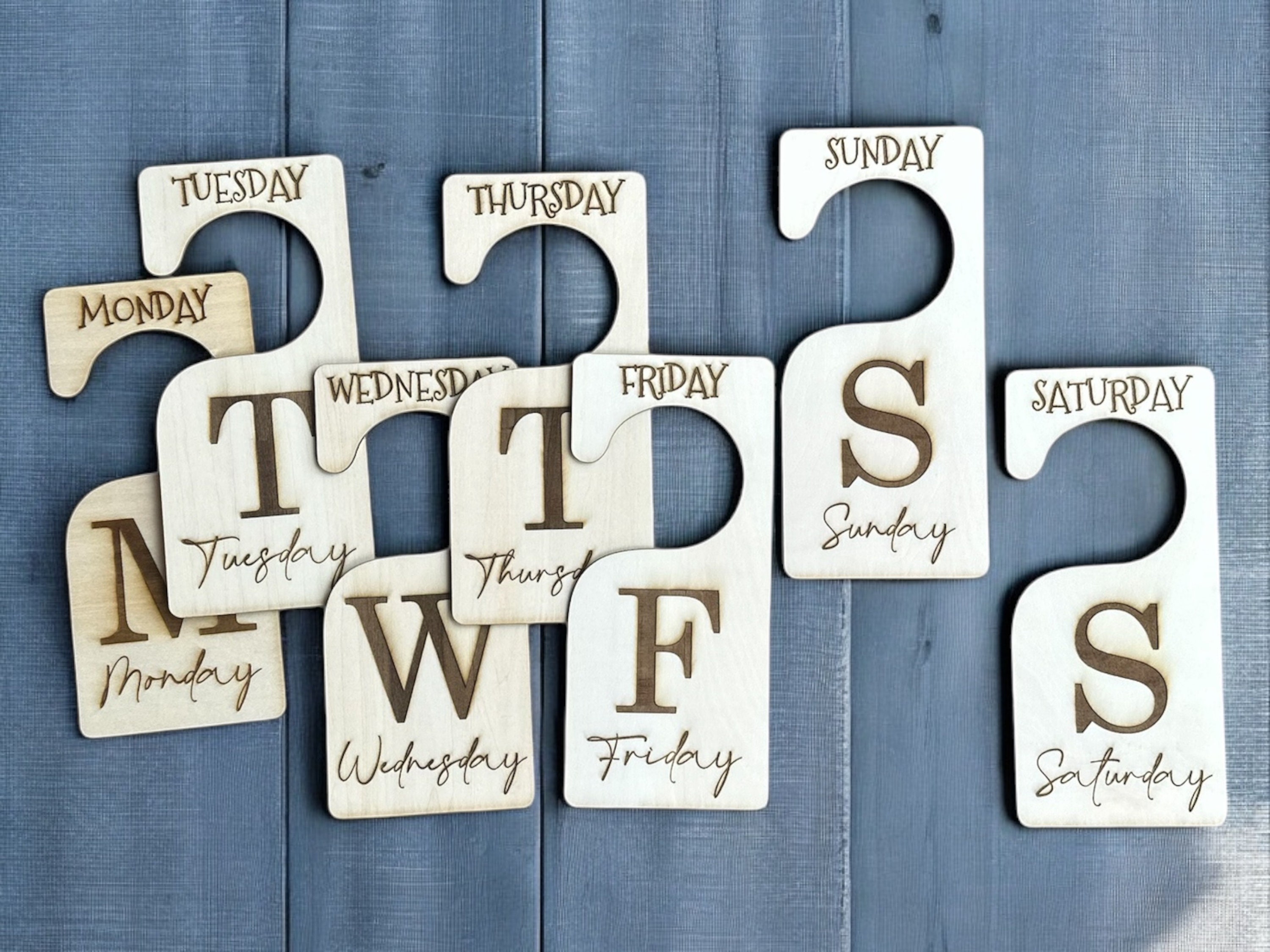 Days of the Week Hangers Closet Dividers Days of the Week Closet ...