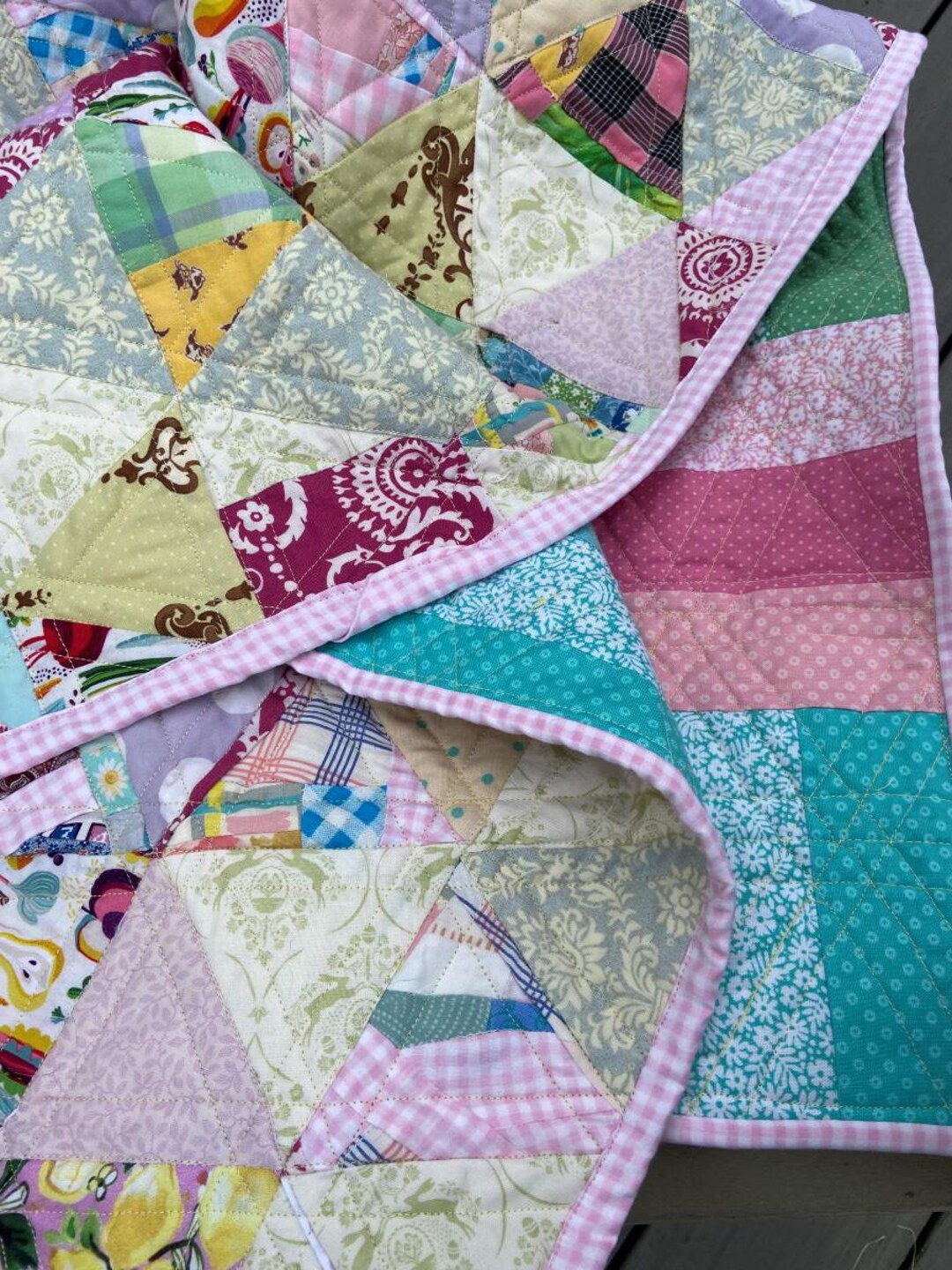 Spring Fling Handmade Quilt for Sale | Scrappy Patchwork Quilt ...