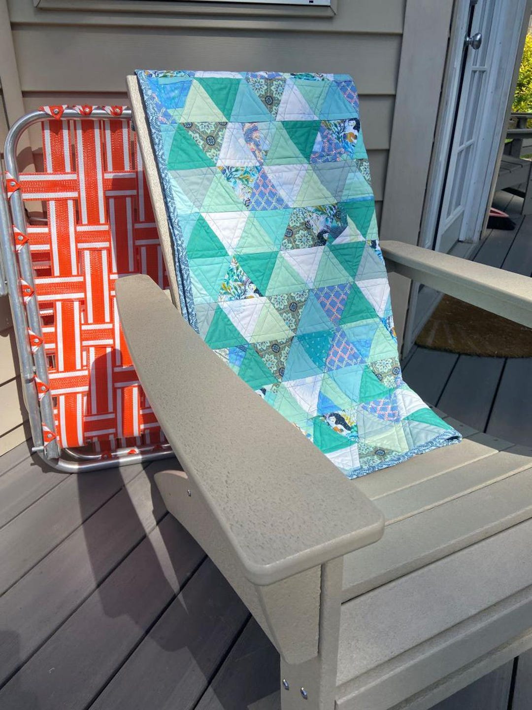Aquarius Handmade Lap Quilt for Sale | Scrappy Patchwork Quilt ...