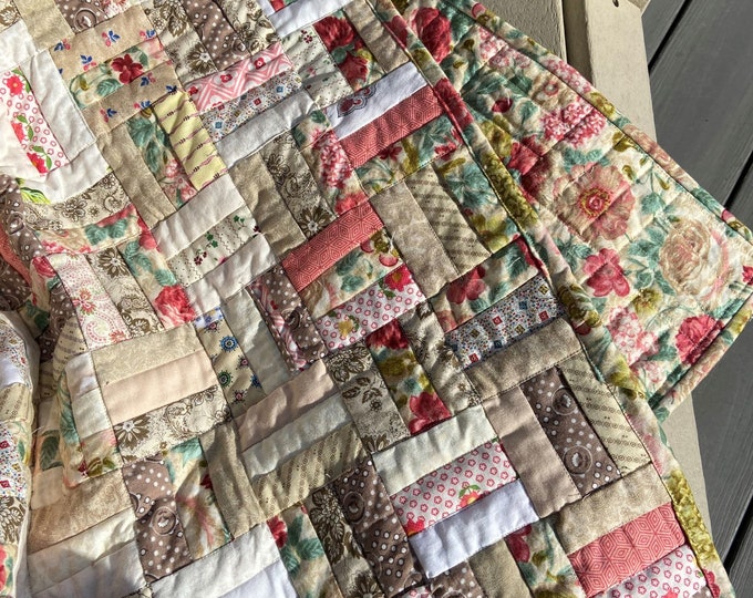 Wild Poppy Handmade Quilt for Sale | Scrappy Patchwork Quilt | Cottagecore Farmhouse Style ...