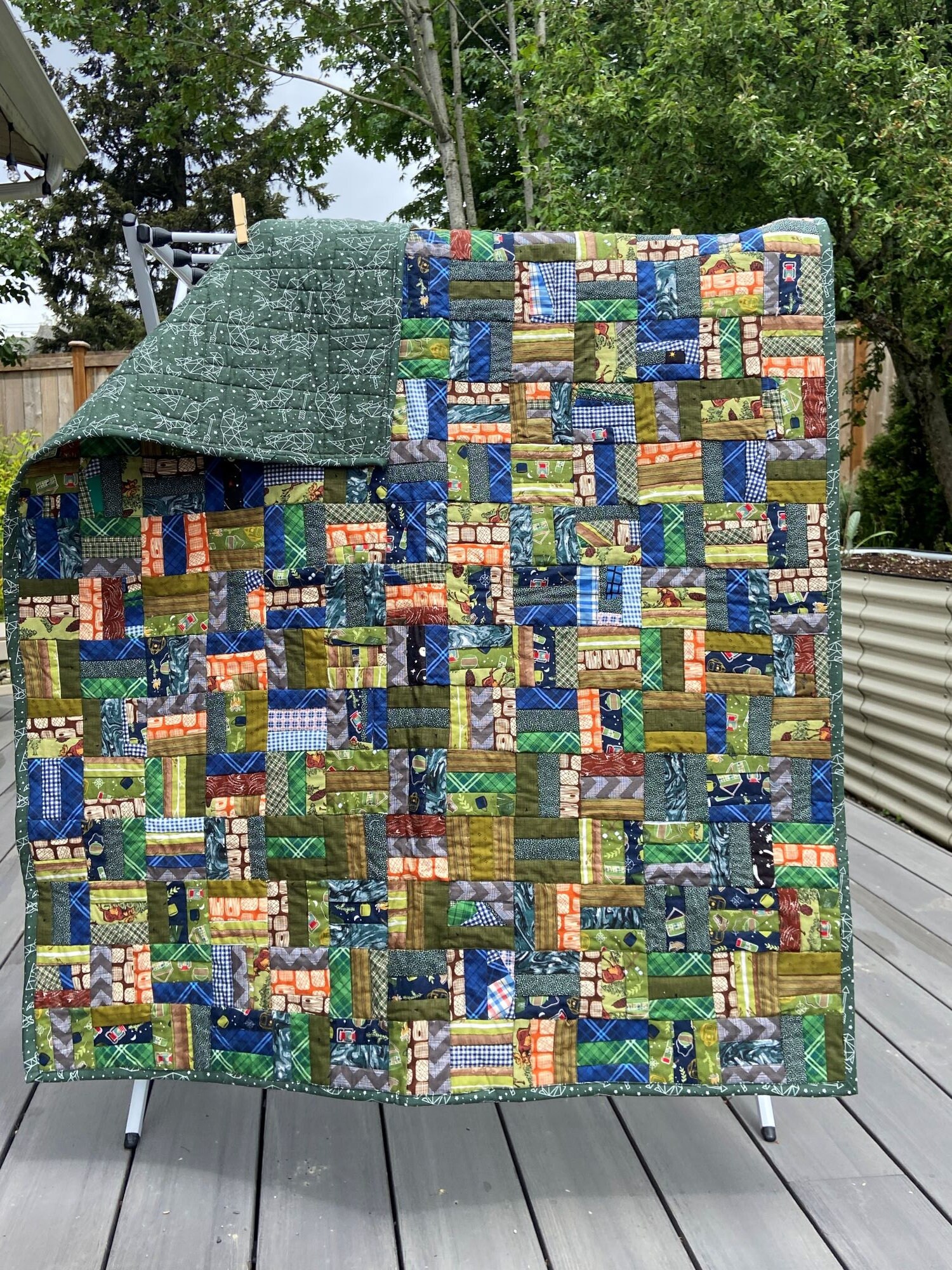 Moose on the Loose Handmade Quilt for Sale Scrappy Patchwork Quilt ...