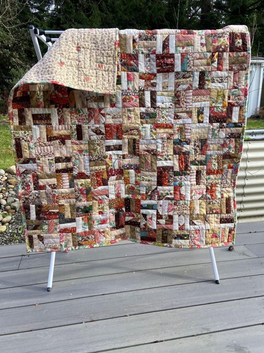 Calico Cowgirl Handmade Quilt for Sale | Scrappy Patchwork Quilt ...