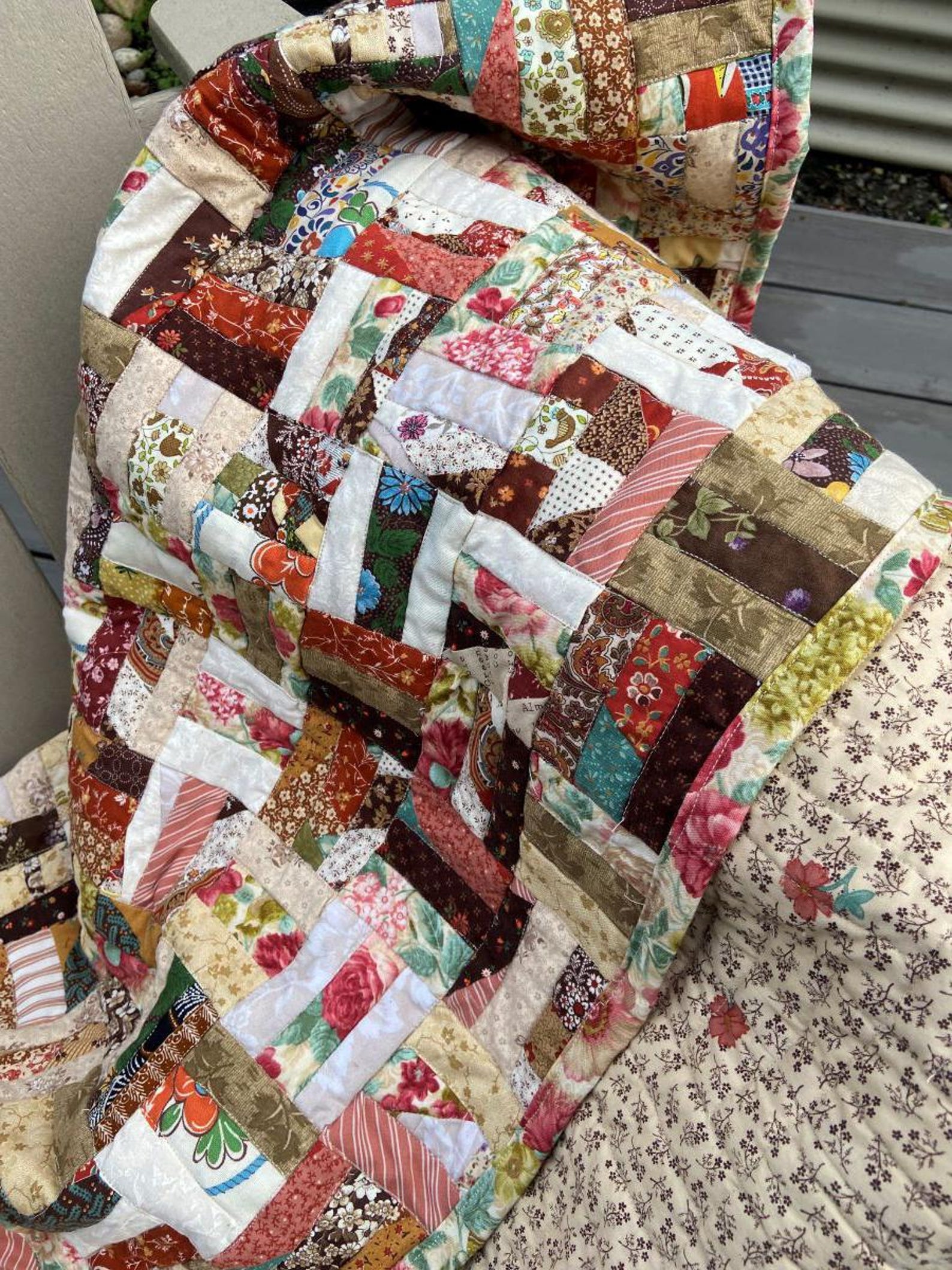 Calico Cowgirl Handmade Quilt for Sale | Scrappy Patchwork Quilt ...
