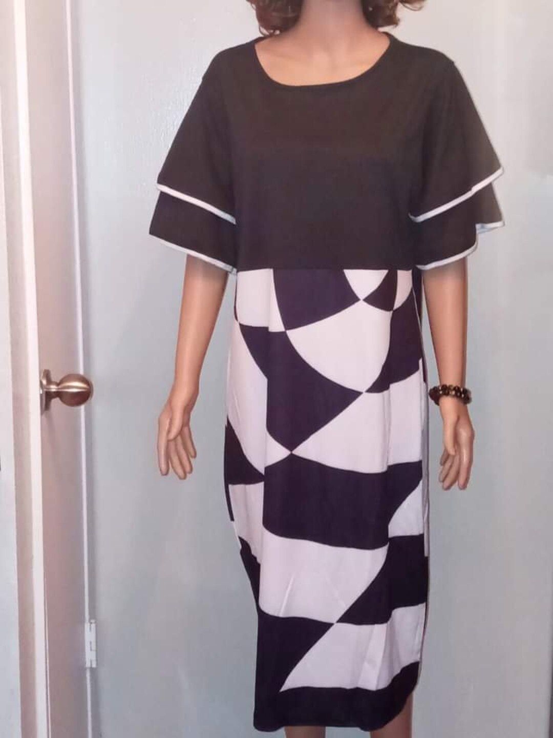 Women's Black/white Block Color Dress - Etsy