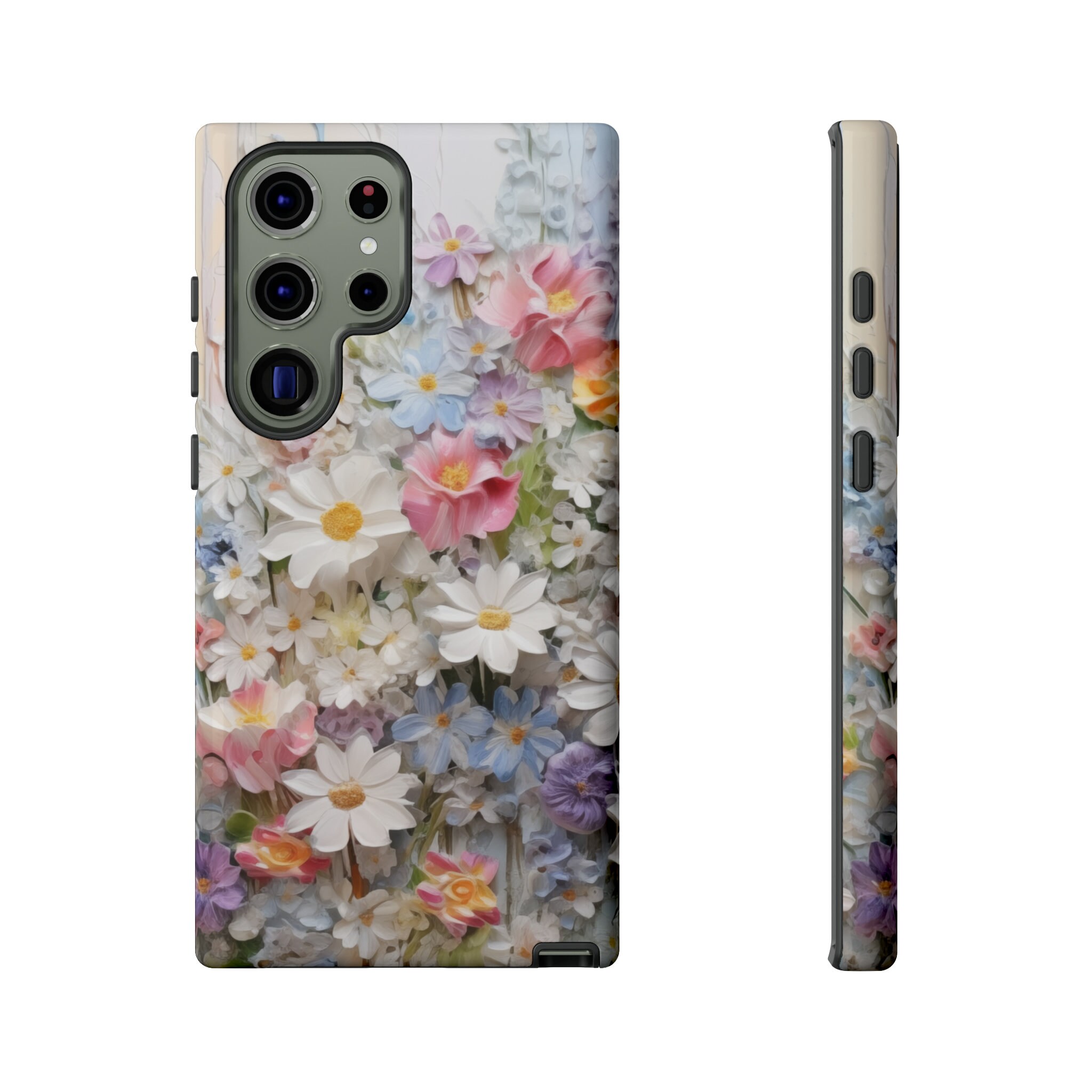 Painted Pressed Flower Phone Case, Floral Phone Case, Flower Samsung ...