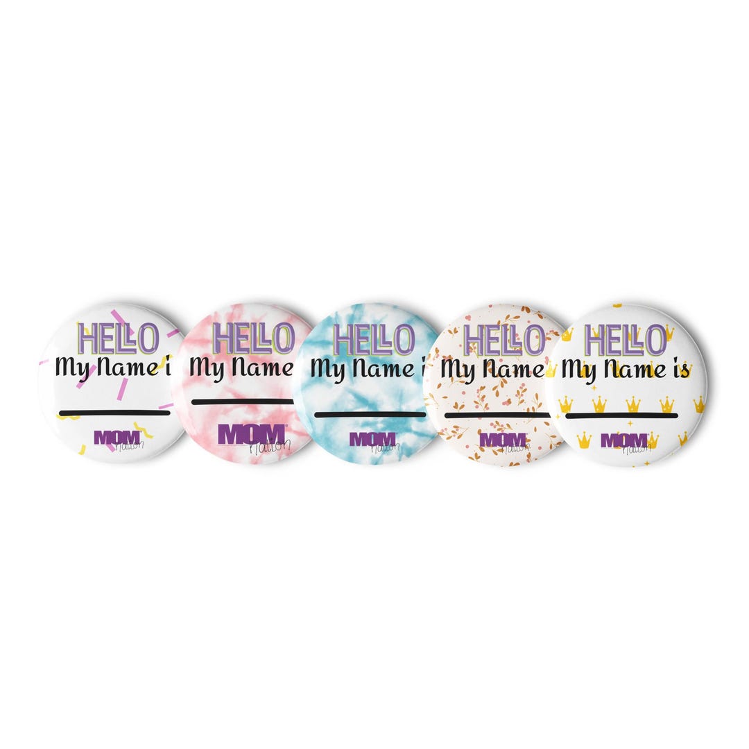Name Tag Pins -momnation Events - Etsy