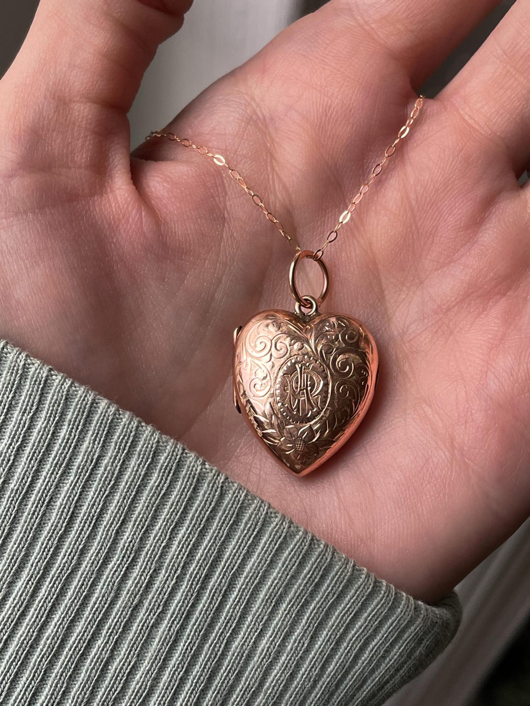Antique 9ct Gold Heart Locket - Etsy