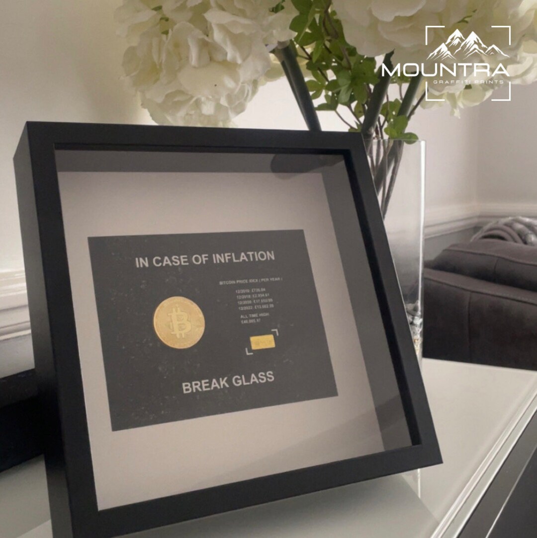 In Case of Inflation Break Glass Bitcoin BIT - Etsy