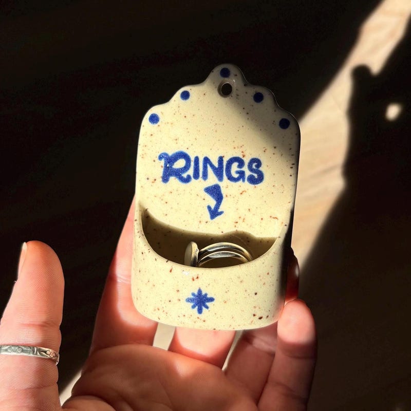 Wall Hanging Ring Dish - Etsy