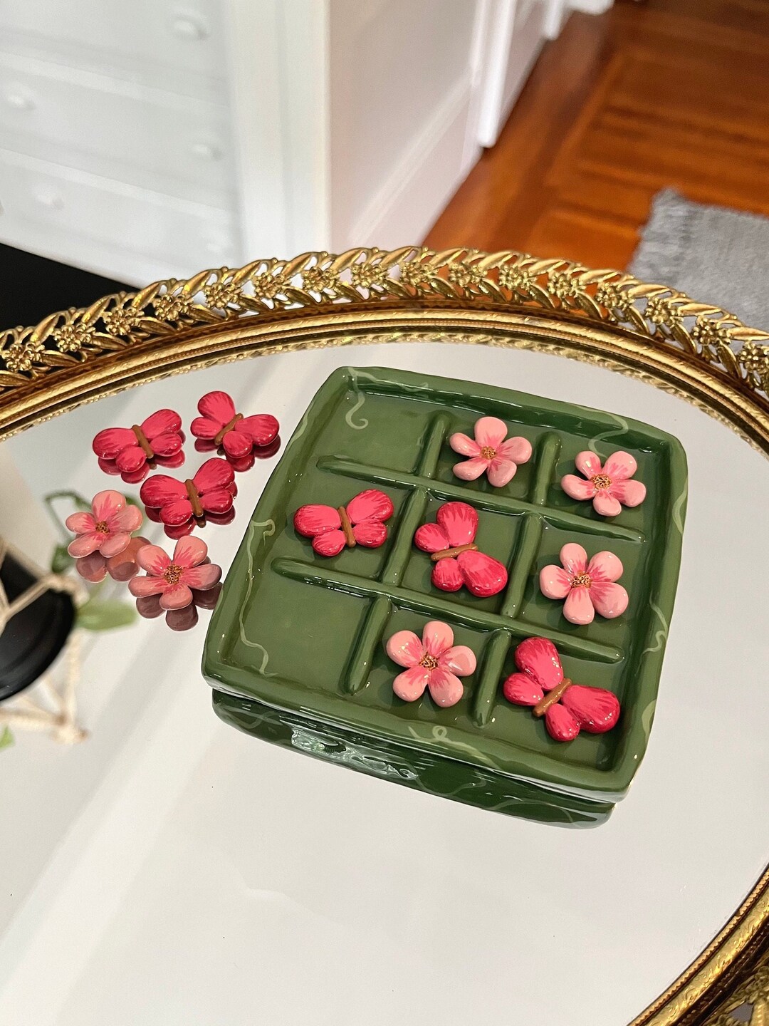 Garden-themed Tic Tac Toe Board - Etsy