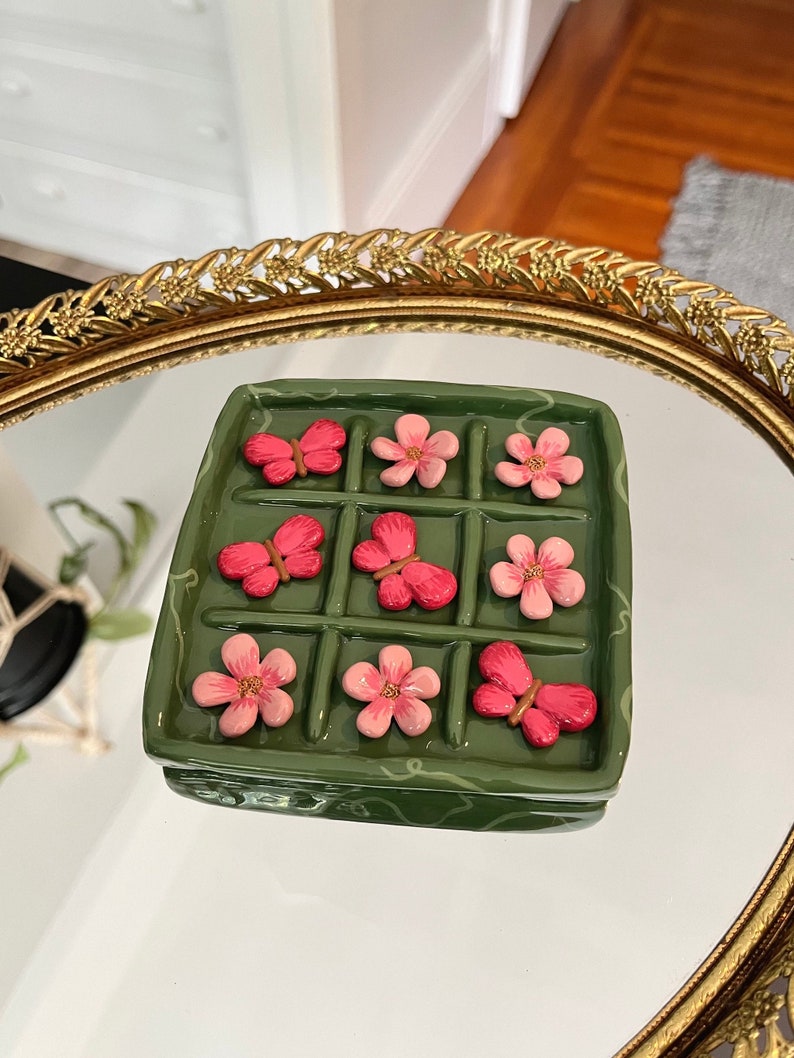 Garden-themed Tic Tac Toe Board - Etsy