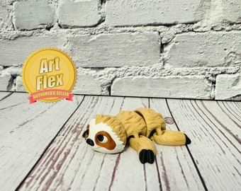 Articulated Cute Sloth Fidget Toy 3D Printed Authorized Artflex Baby ...