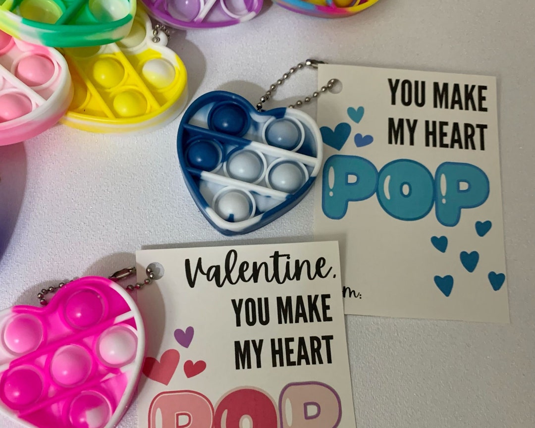 Pop Fidget Toy Valentine, Pop It Sensory Toy Valentine, Pop Fidget Toy ...