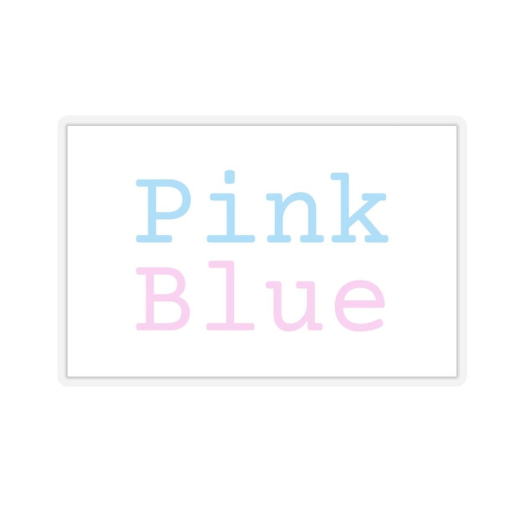 Pink/blue Stickers - Etsy