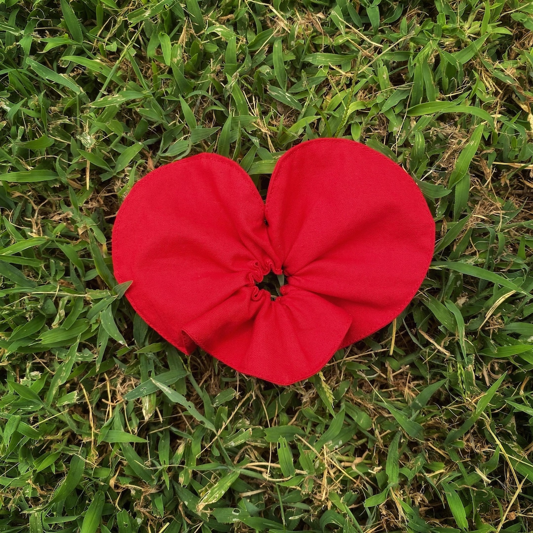 Heart Shaped Scrunchie, Hair Accessories, Hair Ties - Etsy