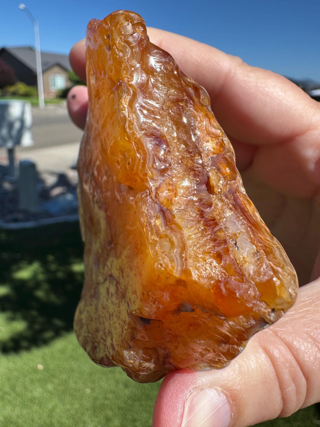Carnelian Seam Agate With Crystal Center – Tumbled From Southern Oregon ...