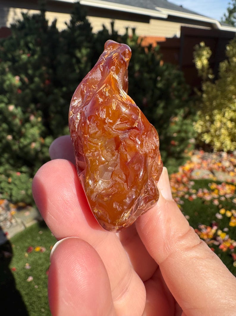 Volcanic Carnelian Agate • Botryoidal Ledge, Recessed Opalization ...