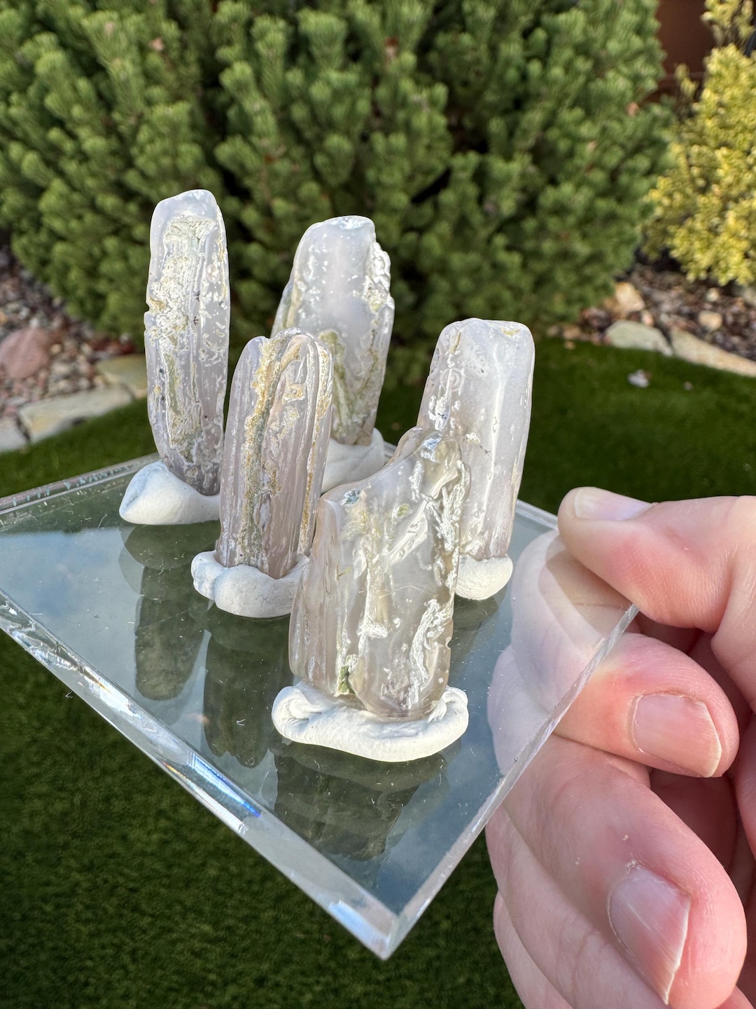 Limb Casts – Tumbled Pink and Green Chalcedony From Congleton Hollow ...