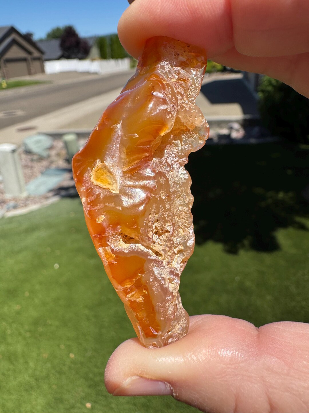 Oregon Carnelian Agate: Druzy Crystal Pocket Worry Stone - Etsy