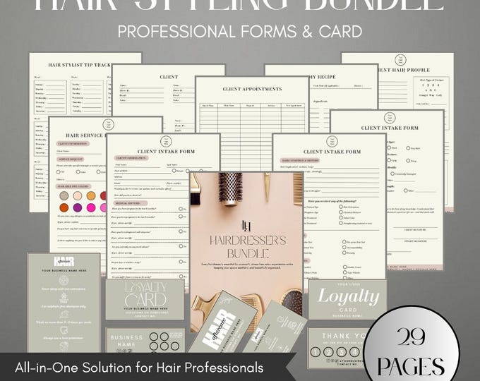 Hair Salon Client Intake Form Canva Template PDF Editable Hair Stylist ...
