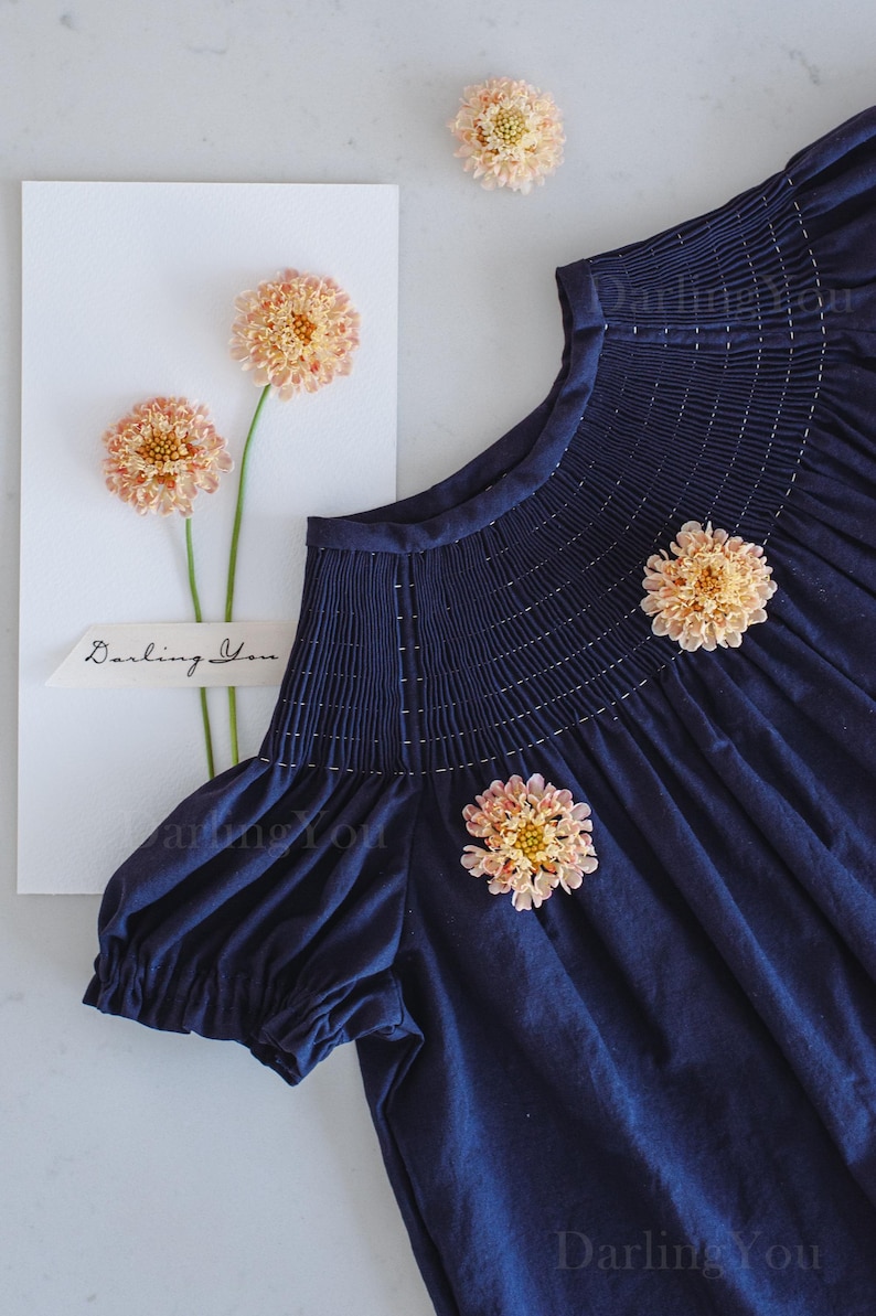 Ready-to-smock Pre-pleated Dress for Hand Embroidery | DIY Smocked ...