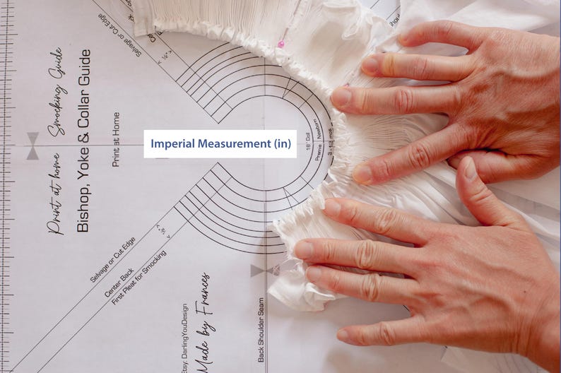 Print at Home Smocking and Blocking Guide in Imperial Unit (inches ...