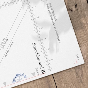 Print at Home Smocking and Blocking Guide in Imperial Unit (inches ...