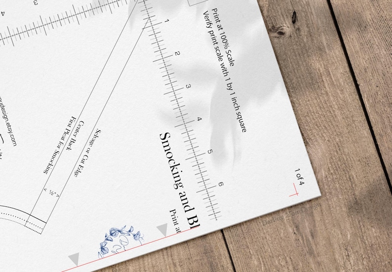 Print at Home Smocking and Blocking Guide in Imperial Unit (inches ...