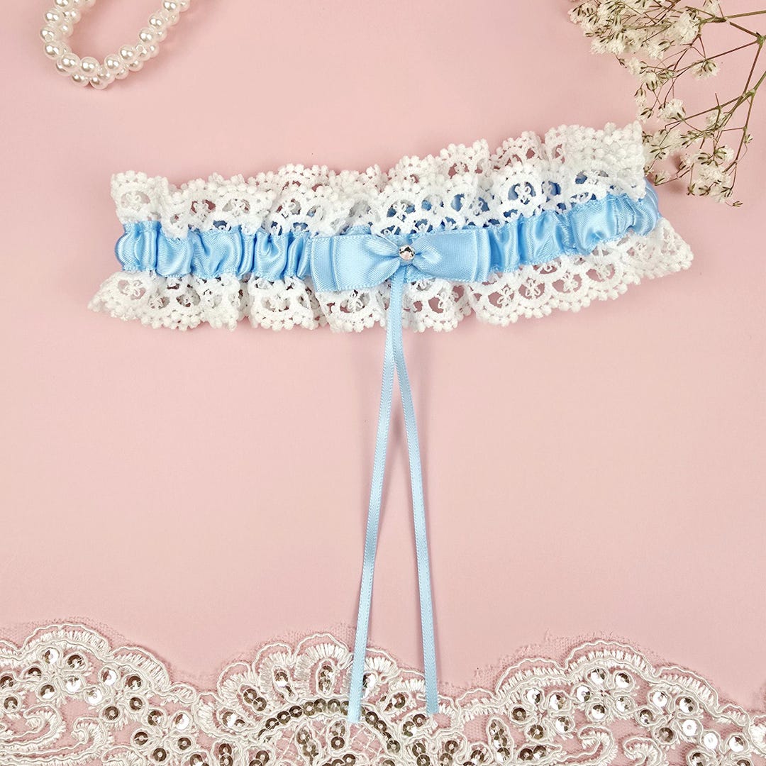 Elegant Blue Lace Garter Set for Your Something Blue | Something Blue ...