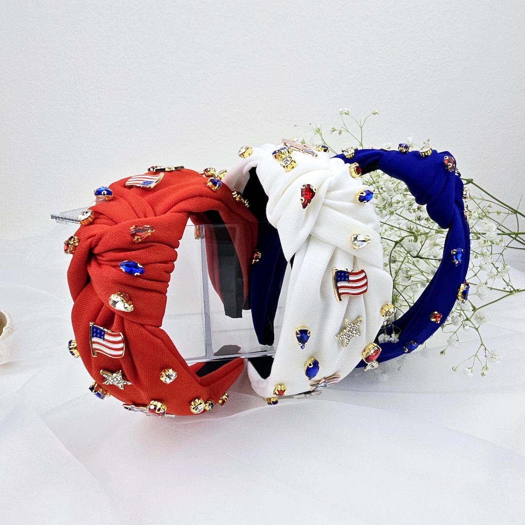 American Flag Headbands, USA Headbands, 4th of July Headbands, Memorial ...